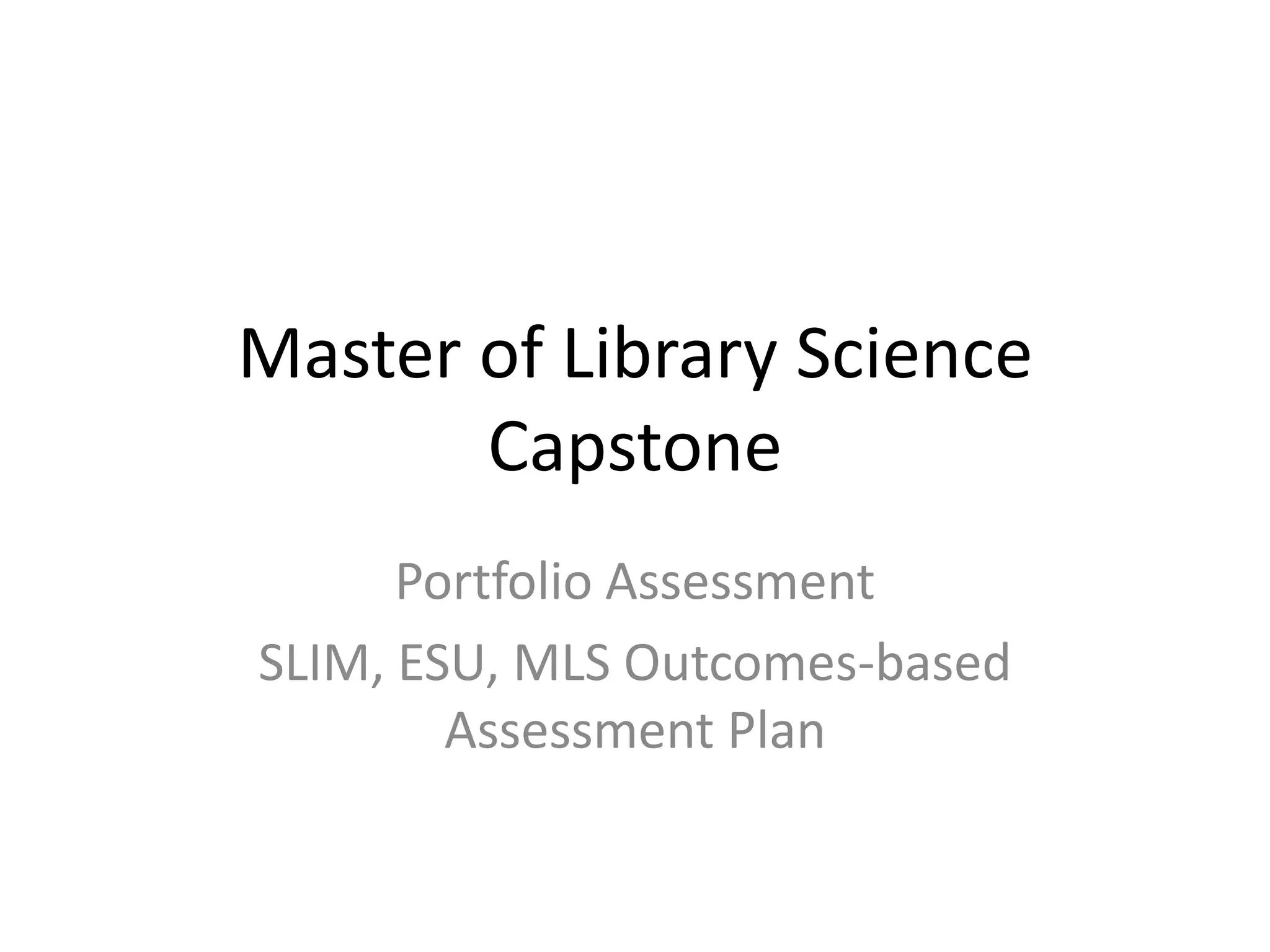 Capstone instructions and examples | PPTX