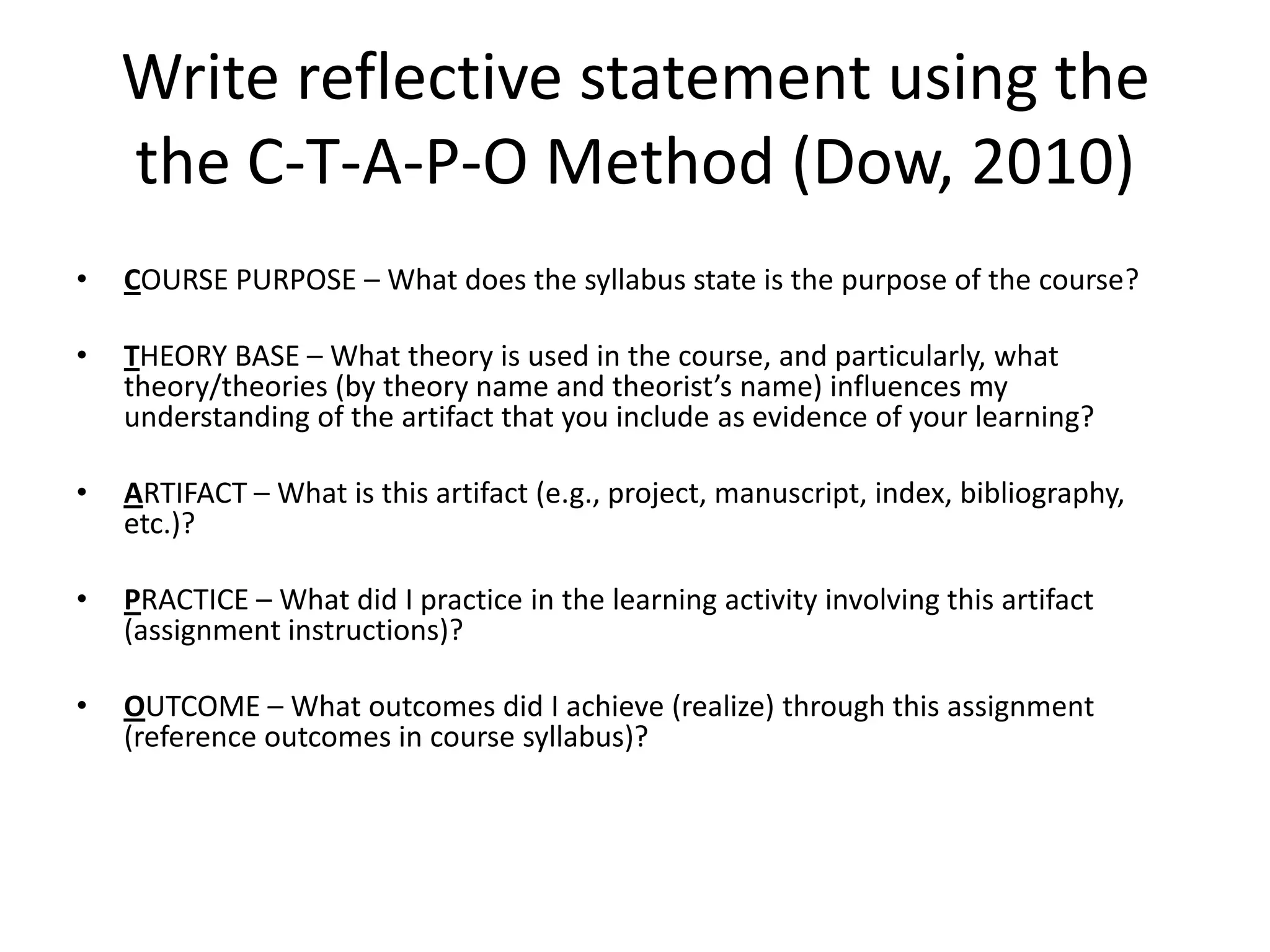 Capstone instructions and examples | PPTX