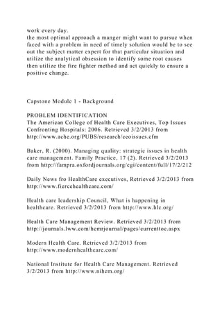 Capstone Module 2 - SLPEVOLUTION OF THE PROBLEMFor this comp.docx