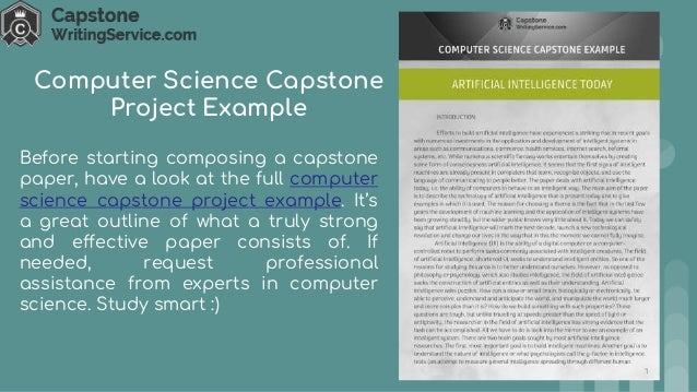 Collection of the Greatest Capstone Projects Samples for Various ...