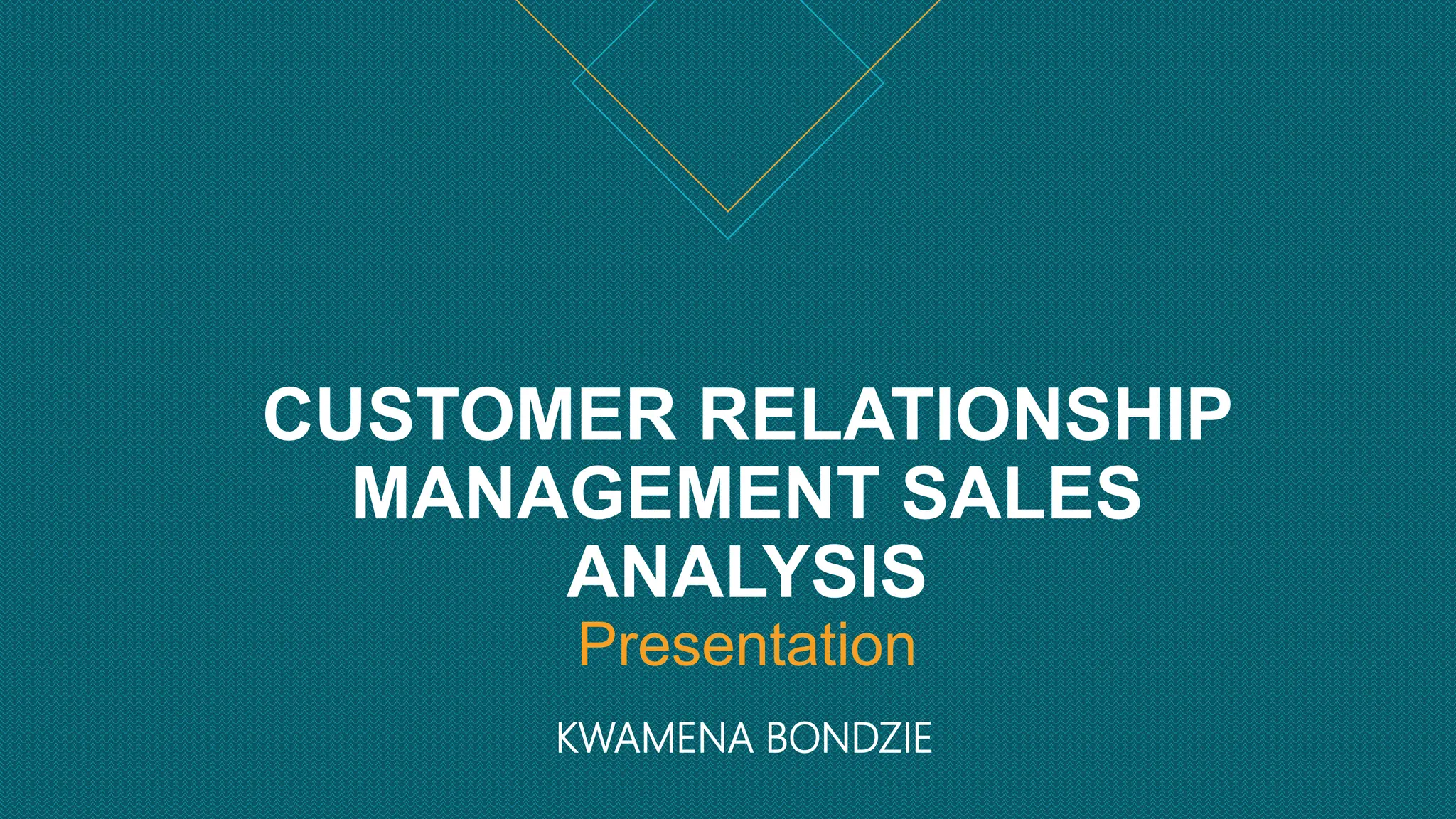 A COMPREHENSIVE POWERE POINT PRESENTATION ON CRM SALES DATA ANALYSIS | PPT