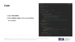 Developing a Simple Python Tool for Website Vulnerability Scanning | PPTX