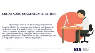 Optimizing Credit Card Usage: Advanced Segmentation Techniques for Targeted Strategies | PPTX