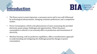 Predicting Power Consumption for a Greener Tomorrow: Machine Learning Project Presentation | PPTX