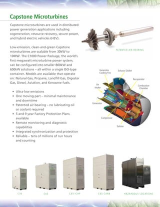 Capstone Turbine Corporation Product Catalog - English | PDF