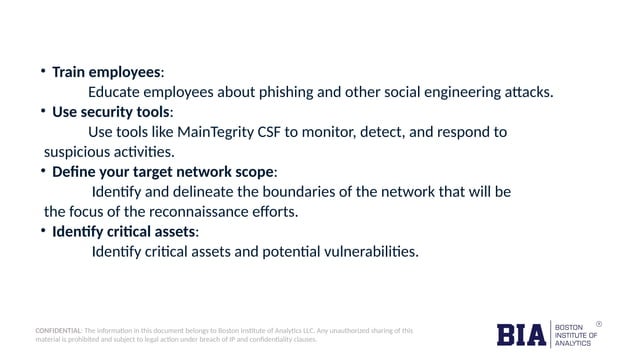 Tools and Methods for Reconnaissance in Cybersecurity | PPTX