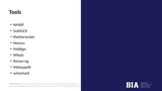 Tools and Methods for Reconnaissance in Cybersecurity | PPTX