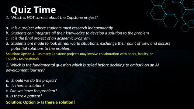 Artificial Intelligence Capstone project presentation | PPTX