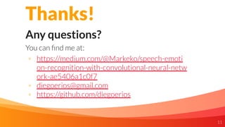 Emotion Speech Recognition - Convolutional Neural Network Capstone ...