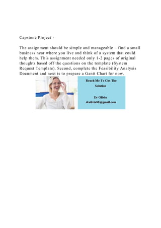Capstone Project -The assignment should be simple and manage.docx