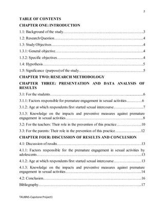 CAPSTONE PROJECT 1 | DOCX | Pregnancy | Reproductive Health