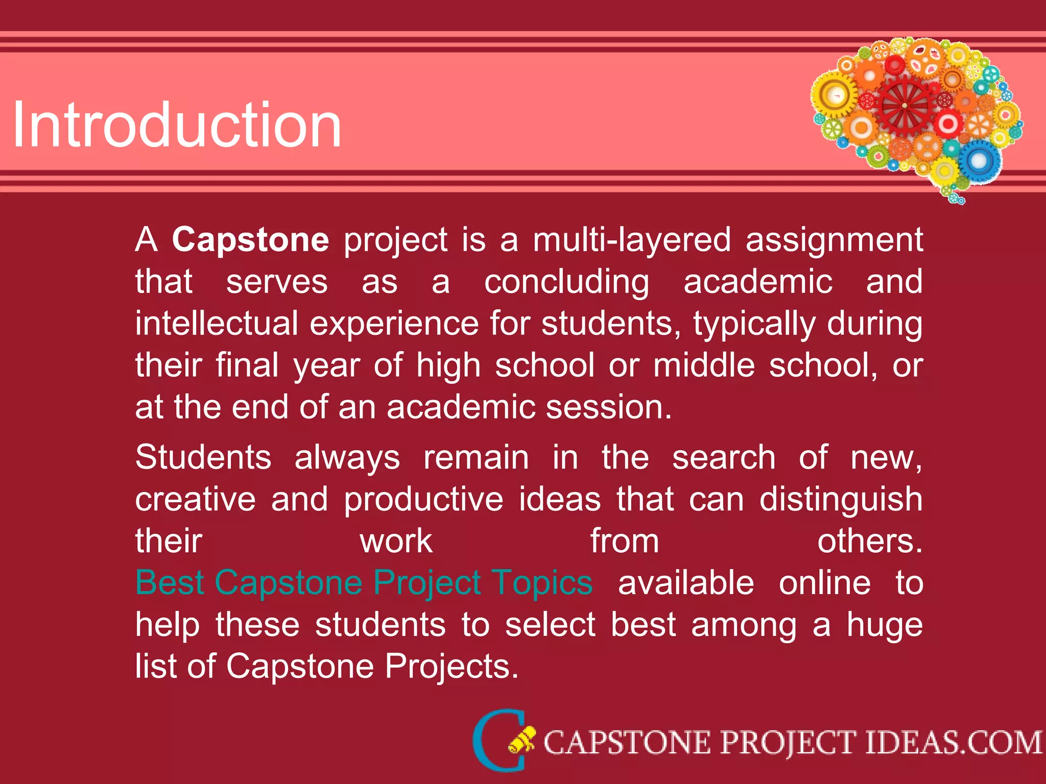 Capstone Project Ideas | PPT
