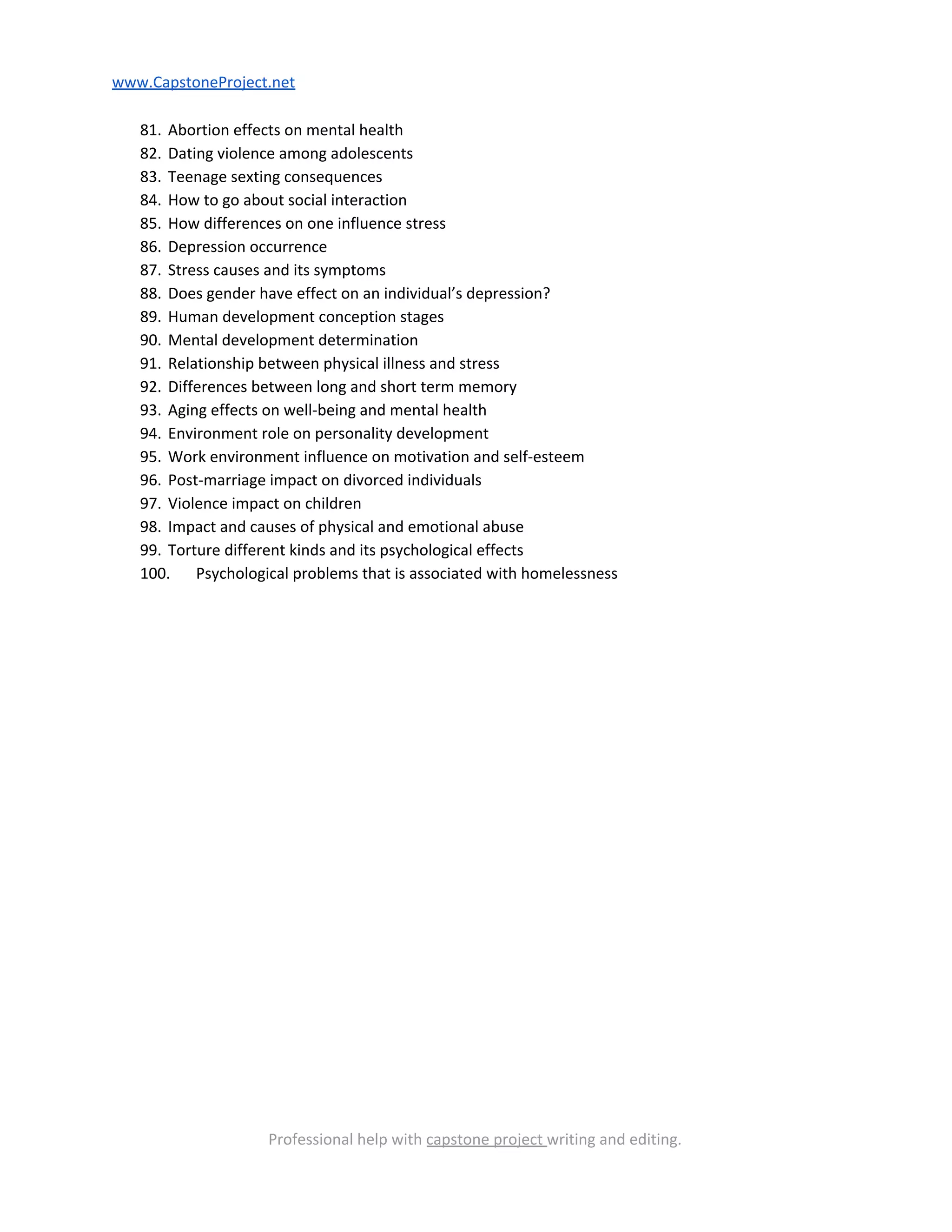 1000+ Free Capstone Project Ideas | Titles | Topics 2019 | PDF