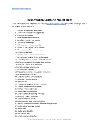 1000+ Free Capstone Project Ideas | Titles | Topics 2019 | PDF