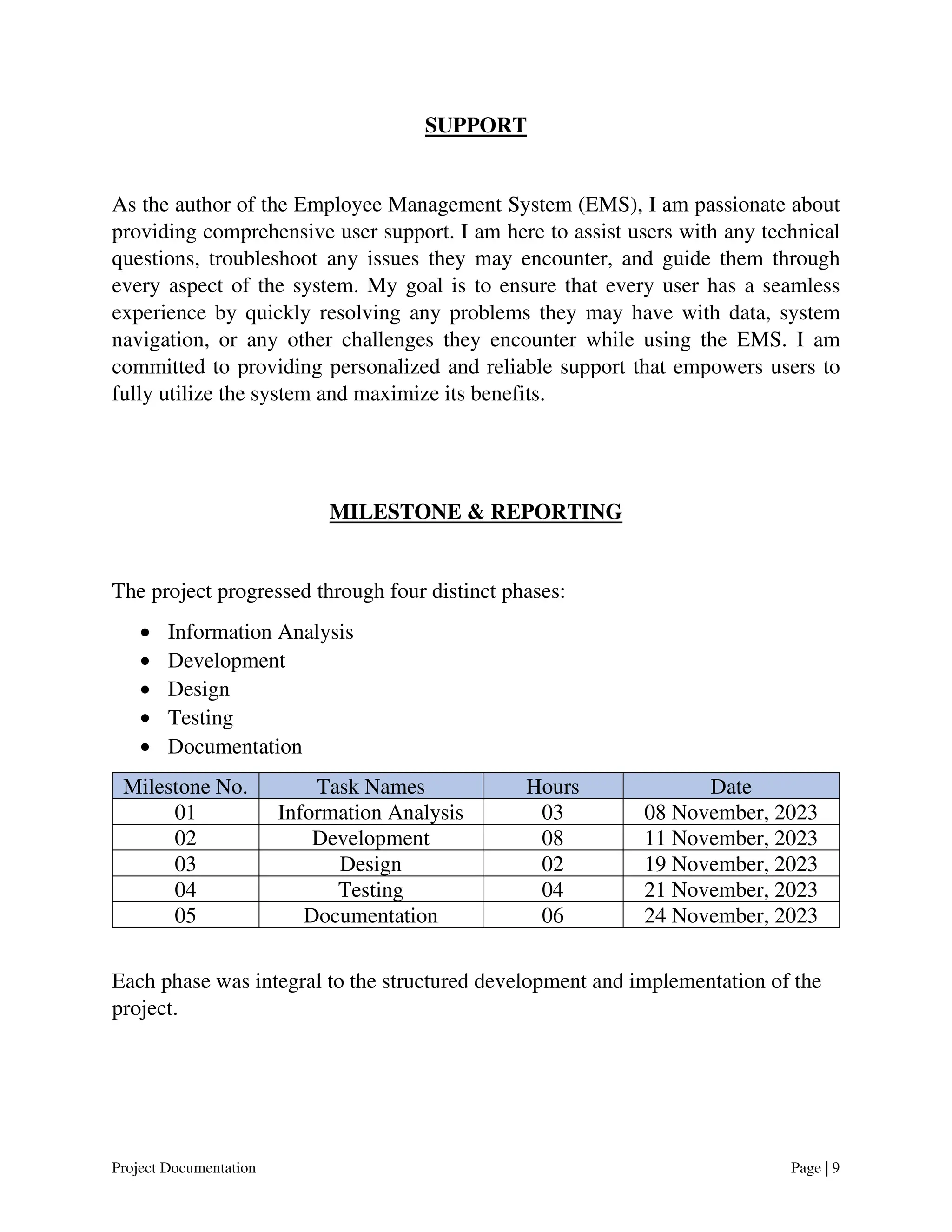 Employee Management System (EMS) Project Documentation | PDF