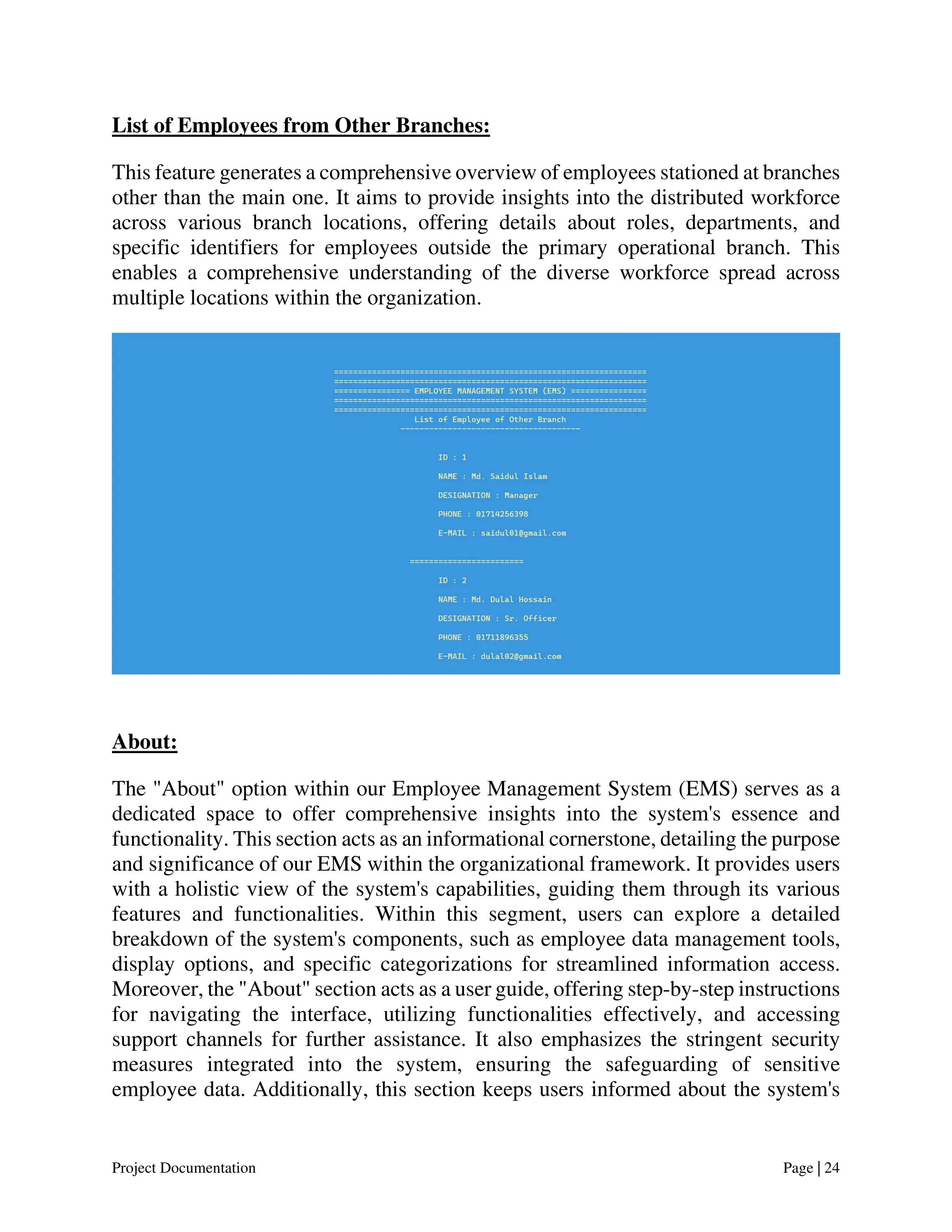 Employee Management System (EMS) Project Documentation | PDF