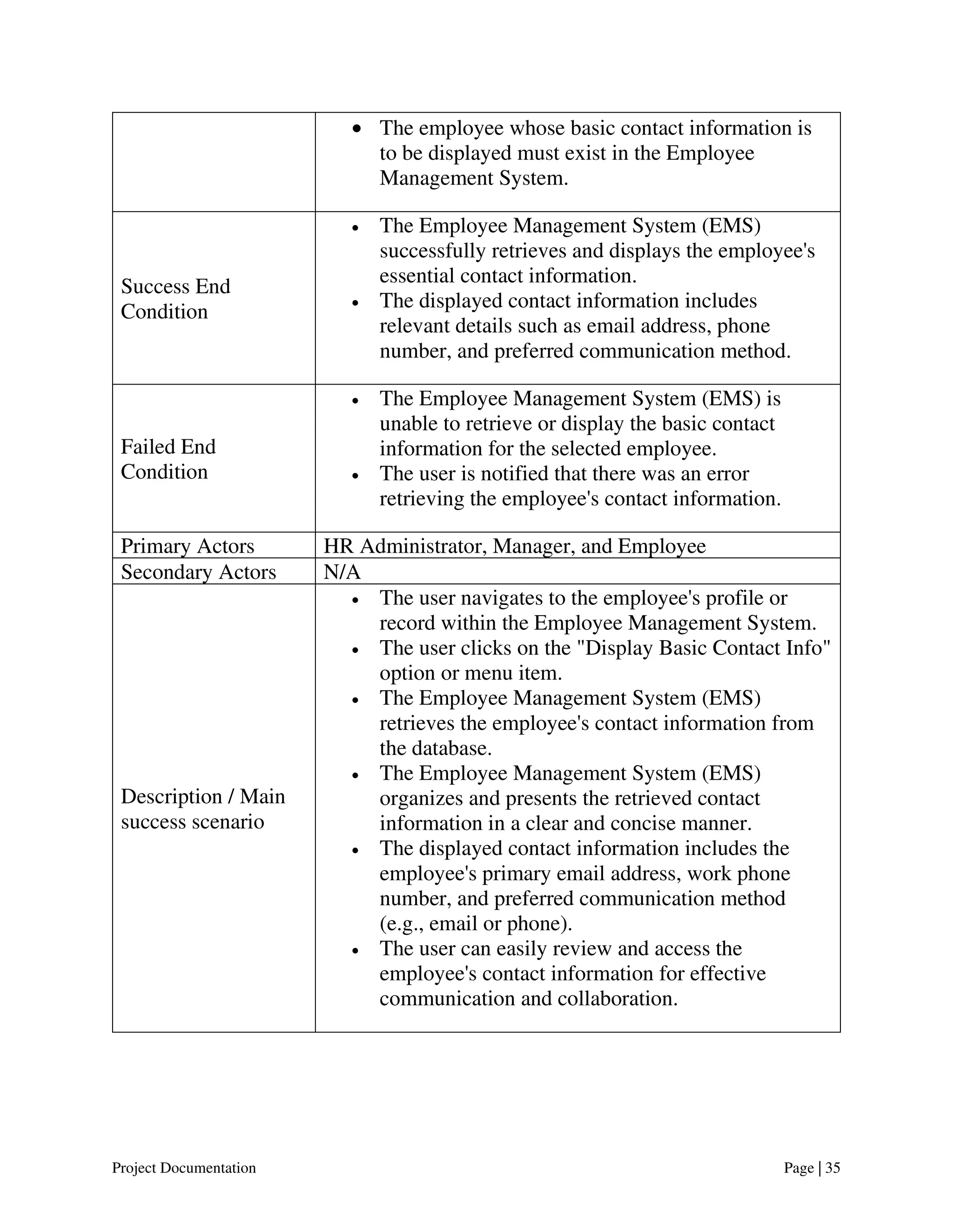 Employee Management System (EMS) Project Documentation | PDF