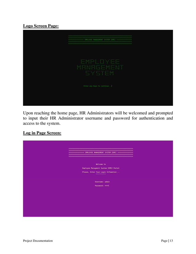 Employee Management System (EMS) Project Documentation | PDF