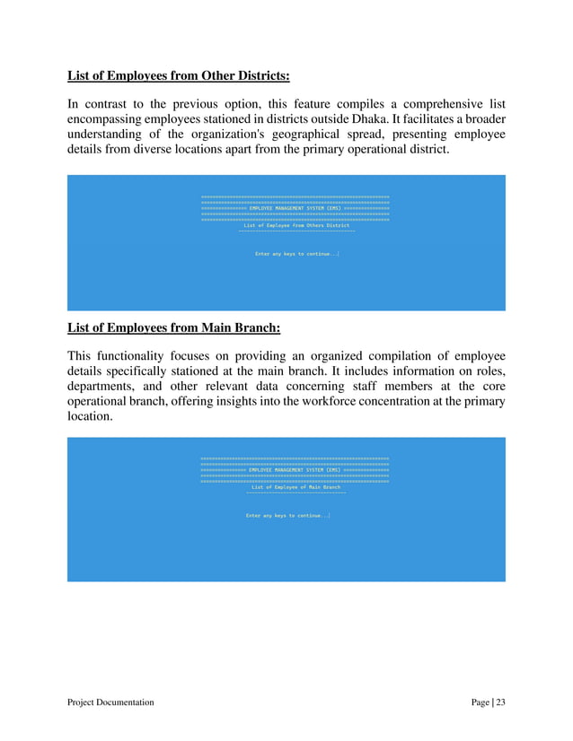 Employee Management System (EMS) Project Documentation | PDF