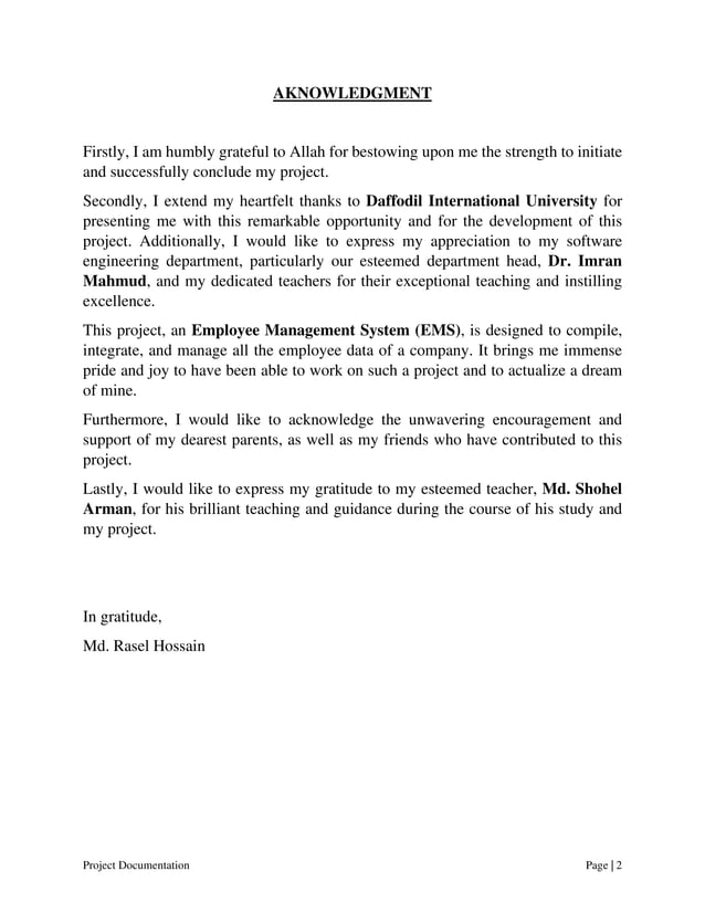 Employee Management System (EMS) Project Documentation | PDF