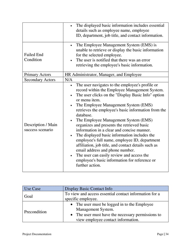 Employee Management System (EMS) Project Documentation | PDF