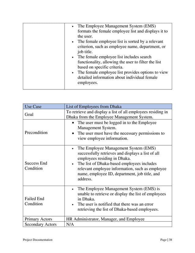 Employee Management System (EMS) Project Documentation | PDF