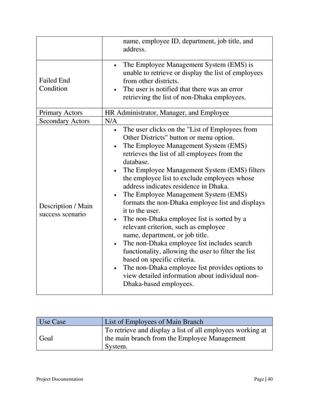 Employee Management System (EMS) Project Documentation | PDF