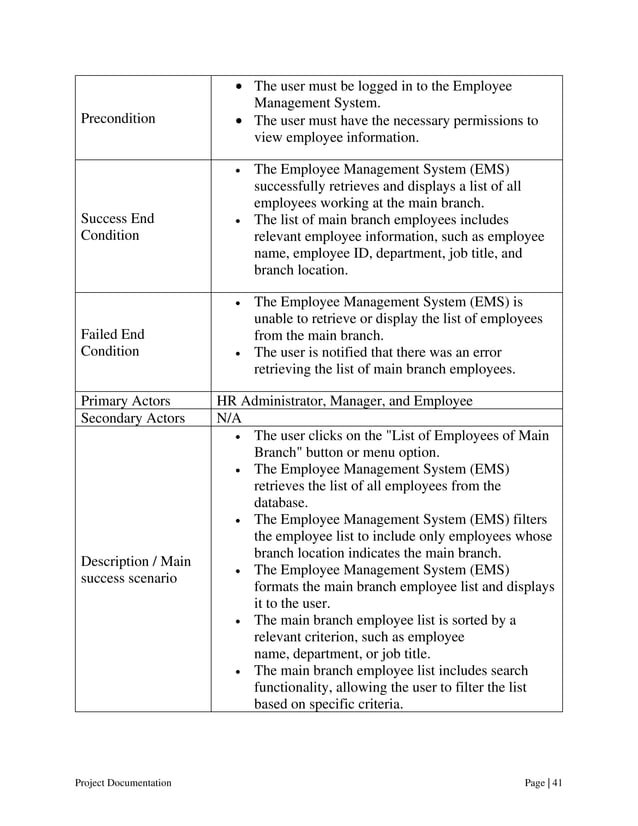 Employee Management System (EMS) Project Documentation | PDF