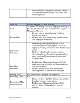 Employee Management System (EMS) Project Documentation | PDF