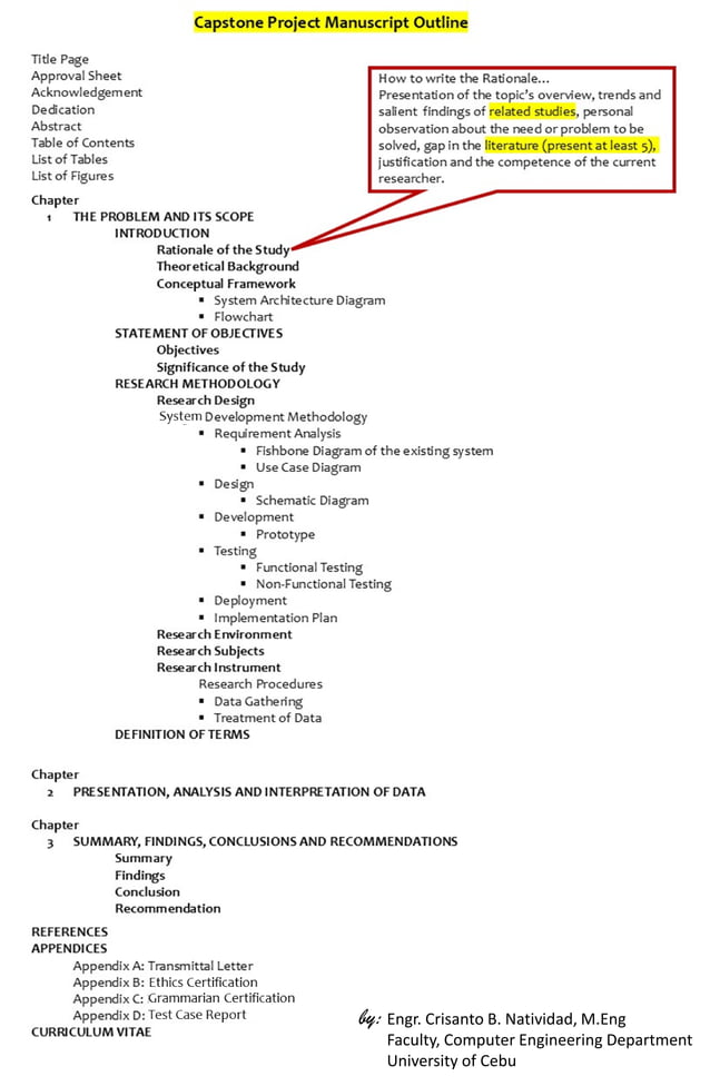 Capstone Project Manuscript Outline for Computer Engineering | PDF