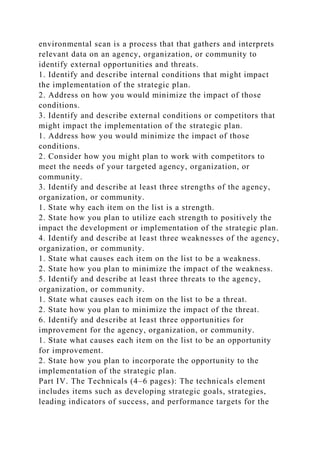 Capstone Project Part V Action Plans Natasha House, Inc.docx