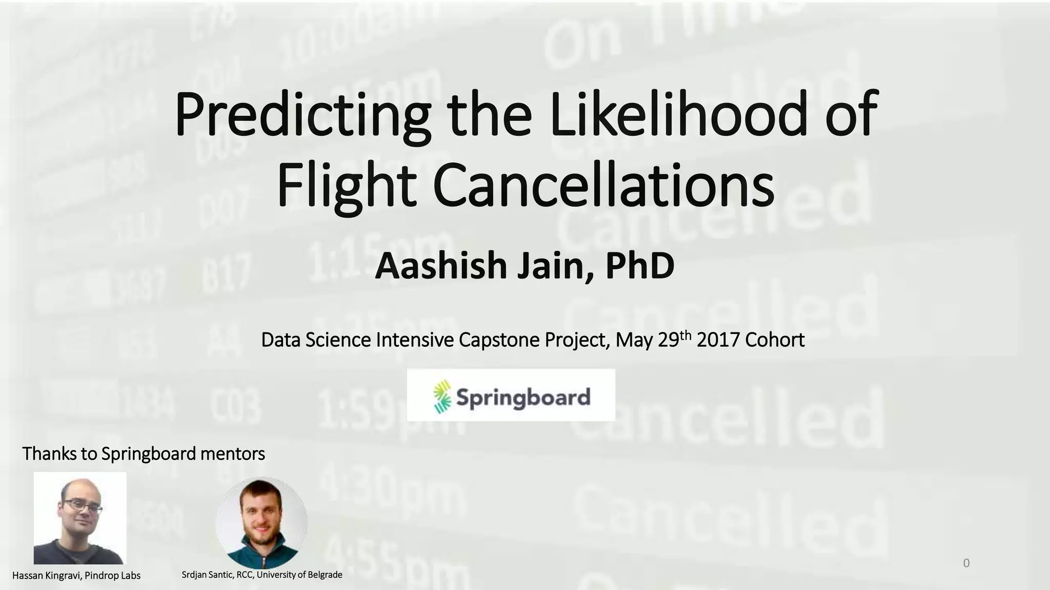 Predicting flight cancellation likelihood | PPT