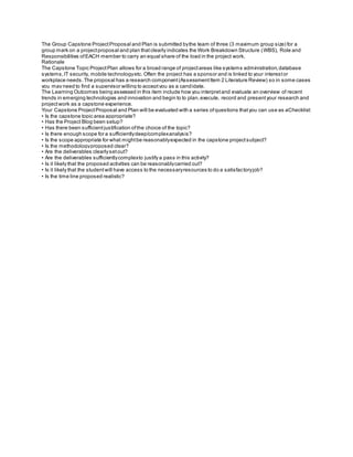 Capstone project task what to do capstone | DOCX