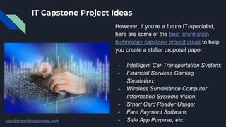 Capstone Project Ideas for IT, Psychology, Engineering | PPT