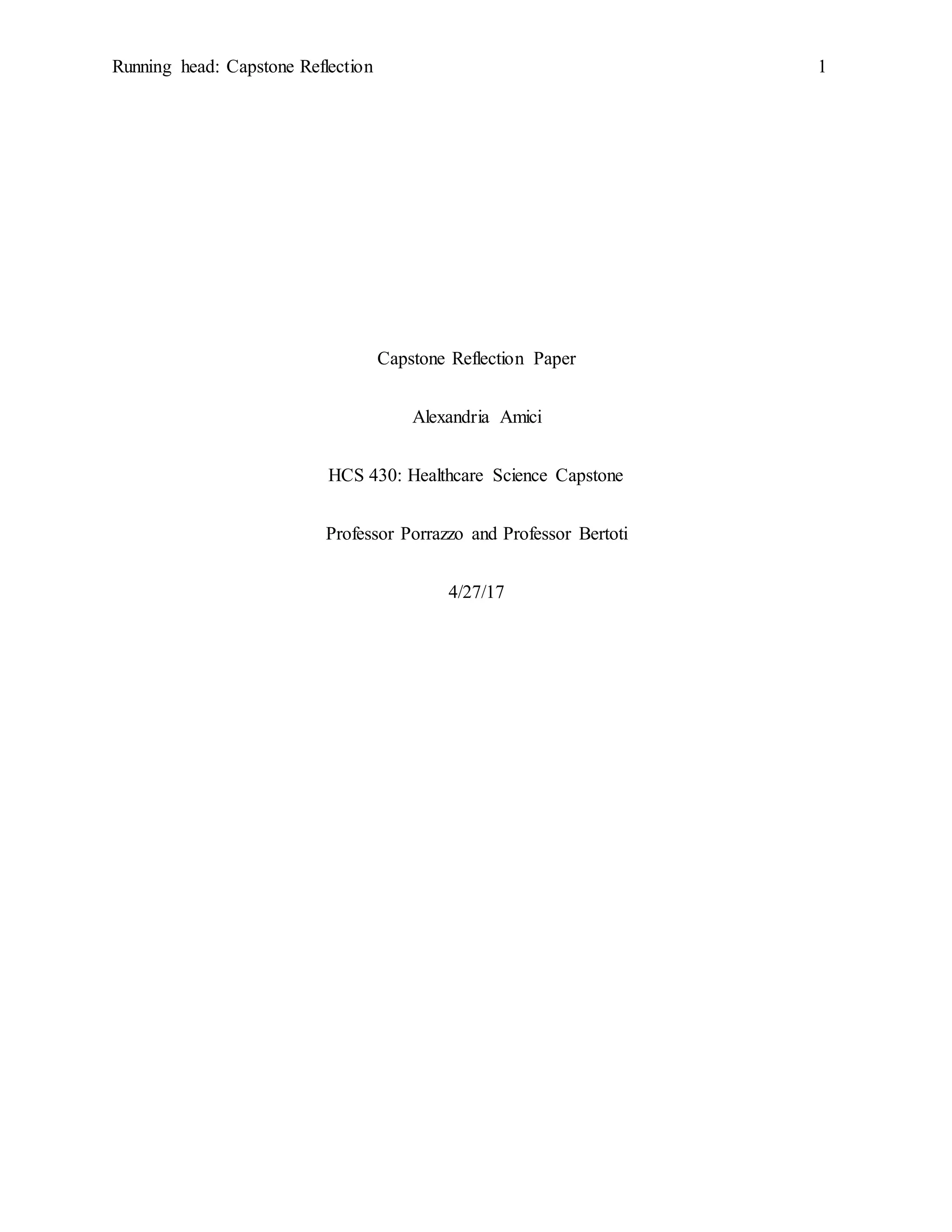 Capstone reflection paper | DOCX