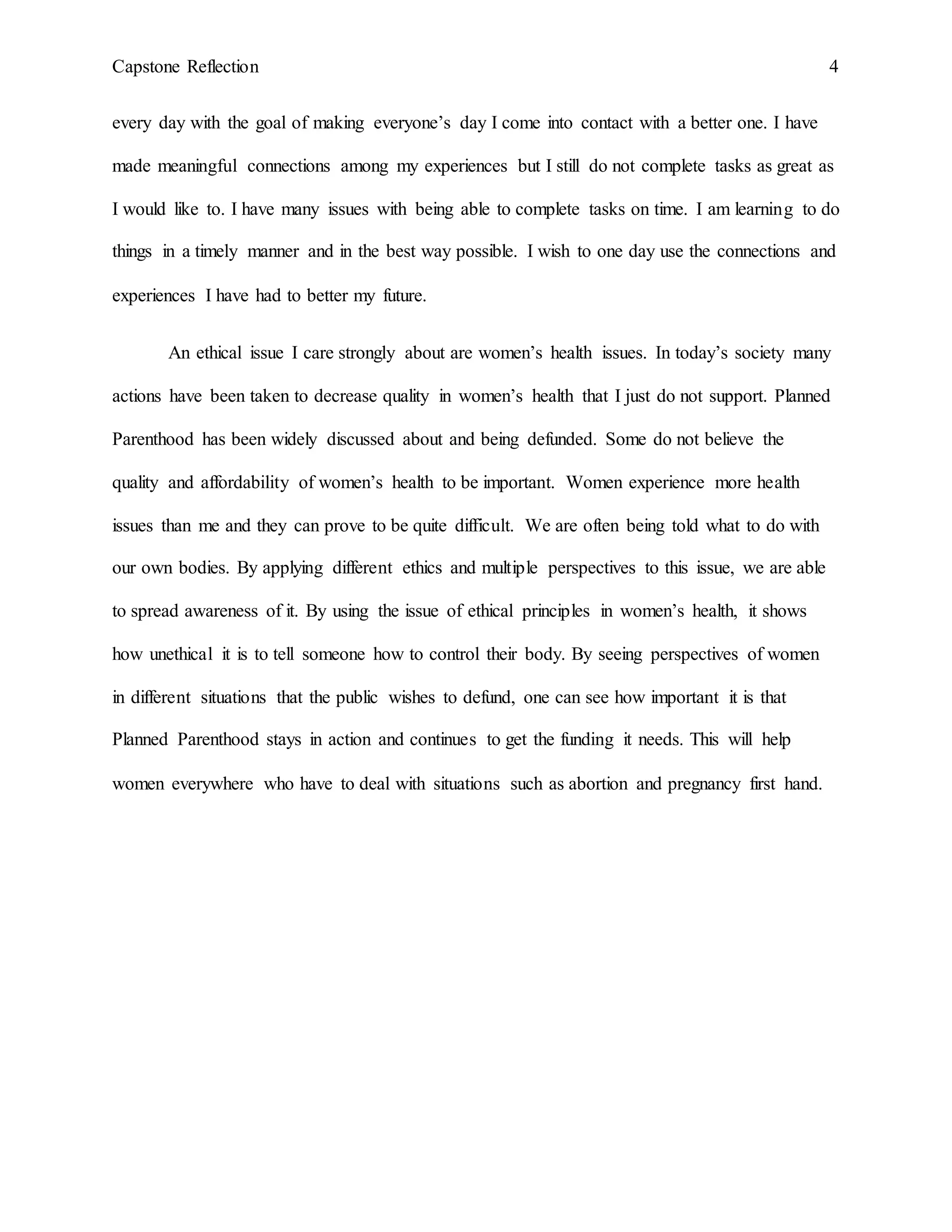 Capstone reflection paper | DOCX