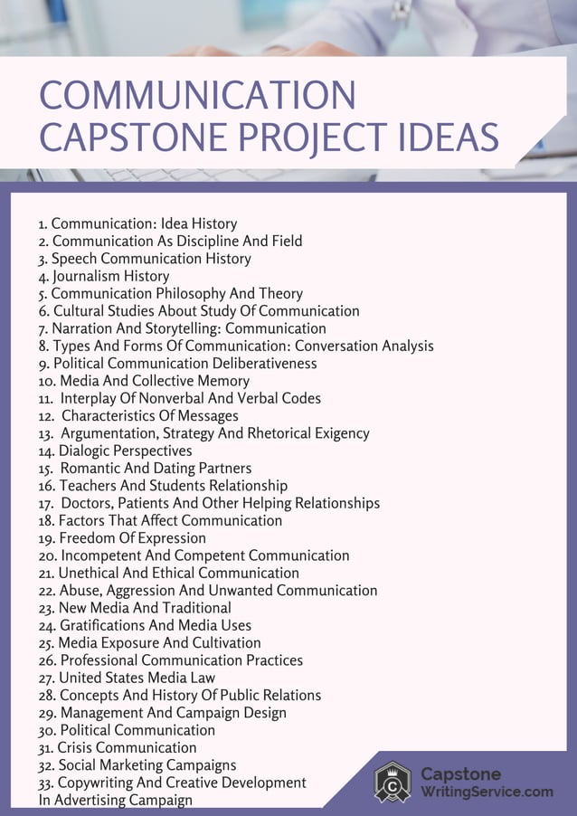 Communication Capstone Project Ideas | PDF