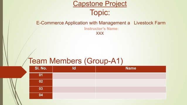 Capstone Project Introduction PPT | PPT
