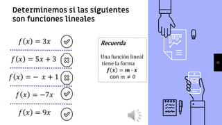 Cápsula ppt oa 7 10 funcion lineal, j.balza 8°básico, matemática | PPTX