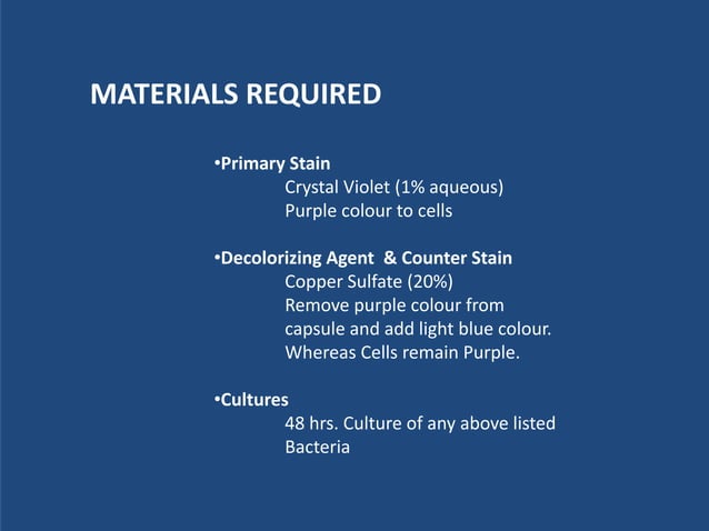 Capsular Staining - 1 | PPTX | Chemistry | Science