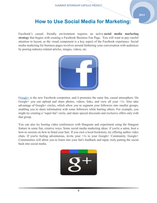 SOCIAL MEDIA AS A TOOL OF MARKETING | DOCX