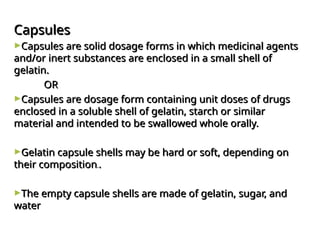Capsule (1).ppt Doctor of pharmacy University of lahore | PPT