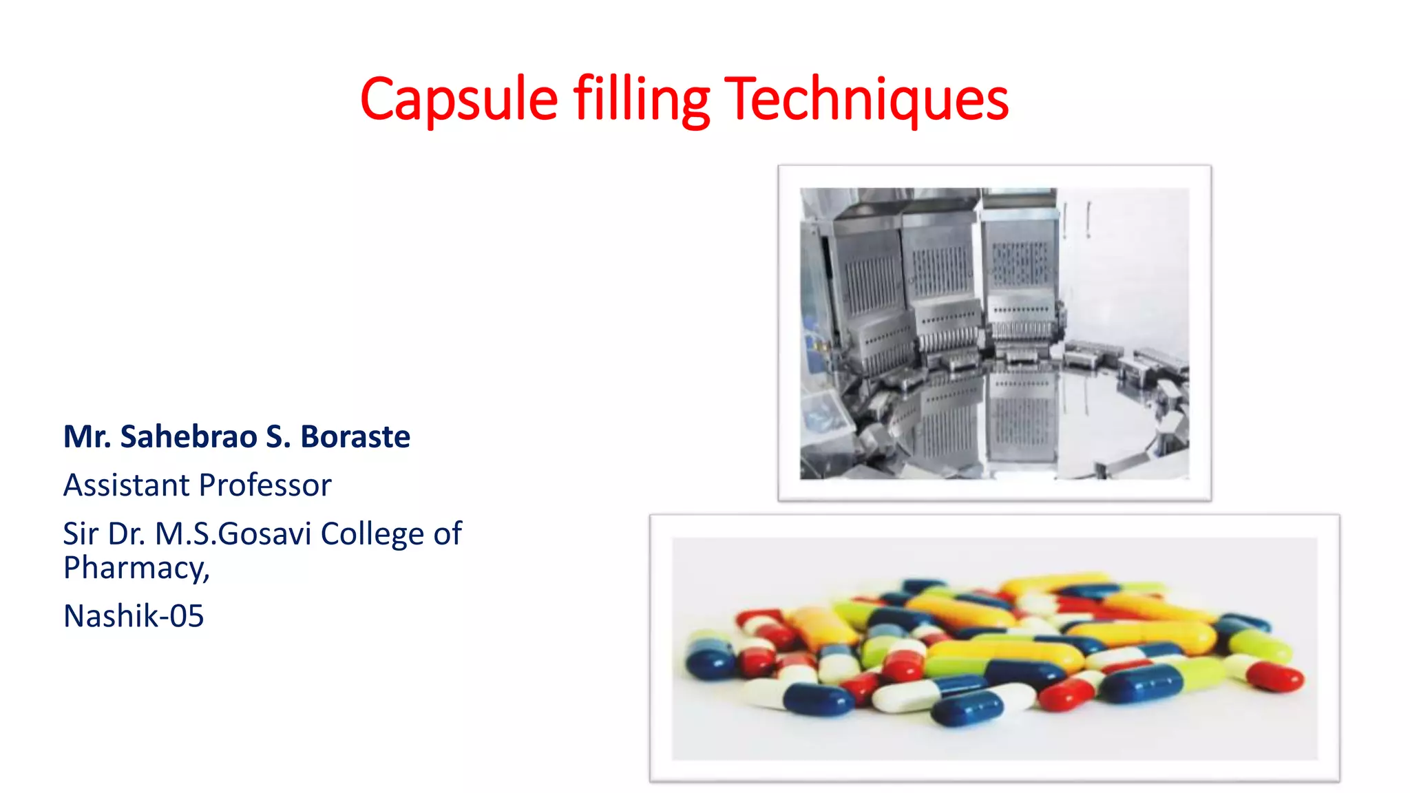 Capsule filling | PPTX