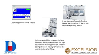 Capsule filling machine dr pharm | PPTX