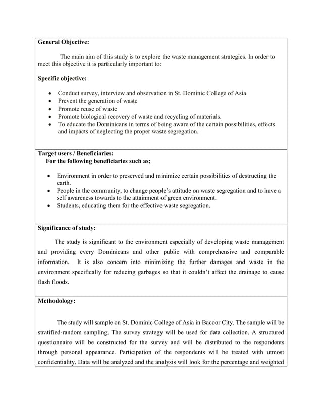 Capsule proposal in Waste Segregation: It's Benefits to the Enviroment ...