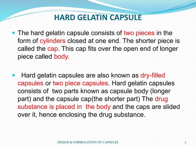 DESIGN & FORMULATION OF CAPSULES | PPTX