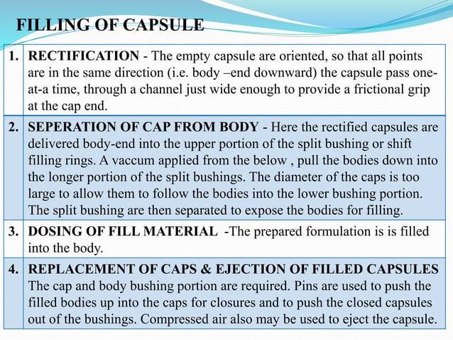 Capsules classification and manufacture | PPTX | Pharmaceutical Drugs ...