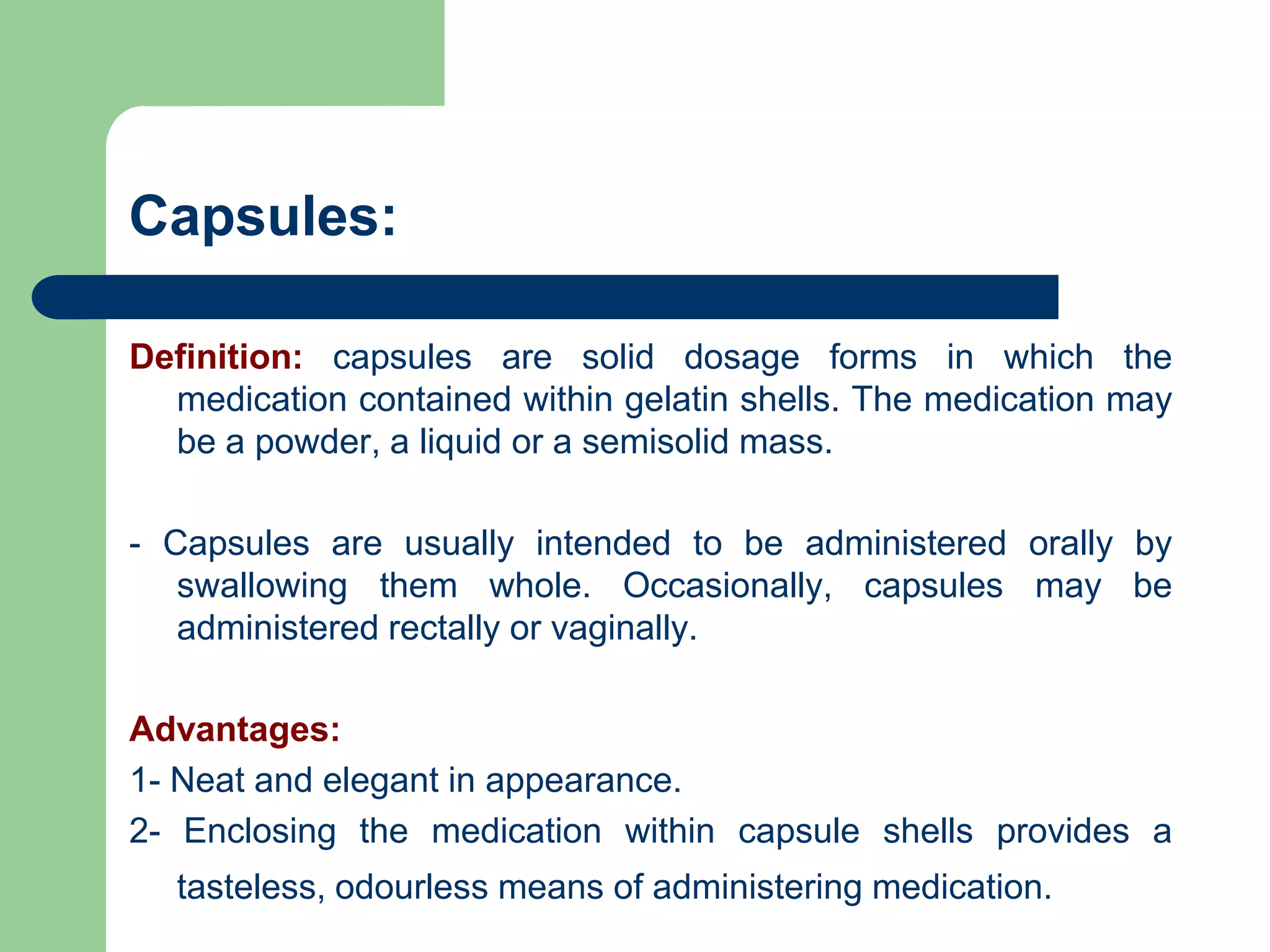 Capsules | PDF | Pharmaceutical Drugs | Medical Health