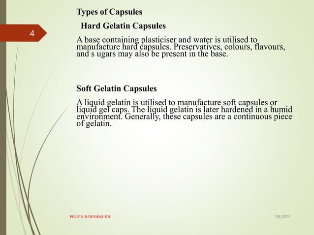 Hard gelatin capsules | PPTX