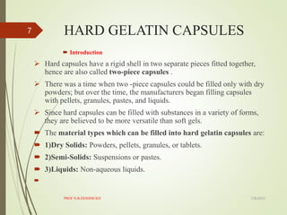 Hard gelatin capsules | PPTX